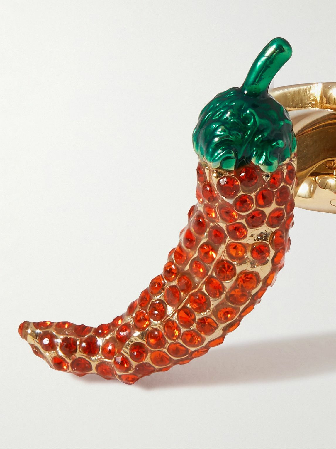 Paul Smith - Chilli Logo-Engraved Gold-Tone and Crystal Cufflinks Paul ...