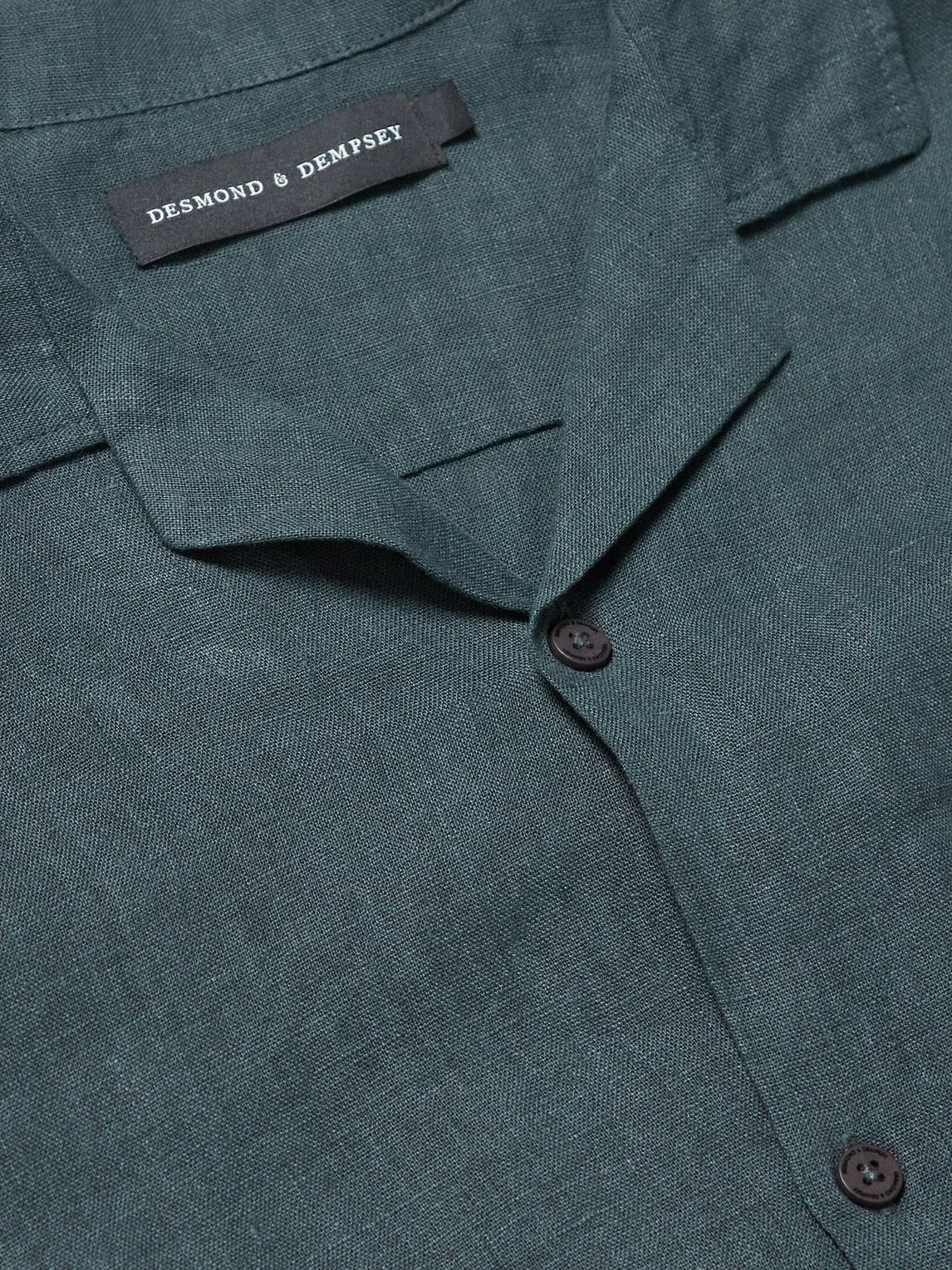 Desmond & Dempsey - Linen Pyjama Set - Blue Desmond & Dempsey