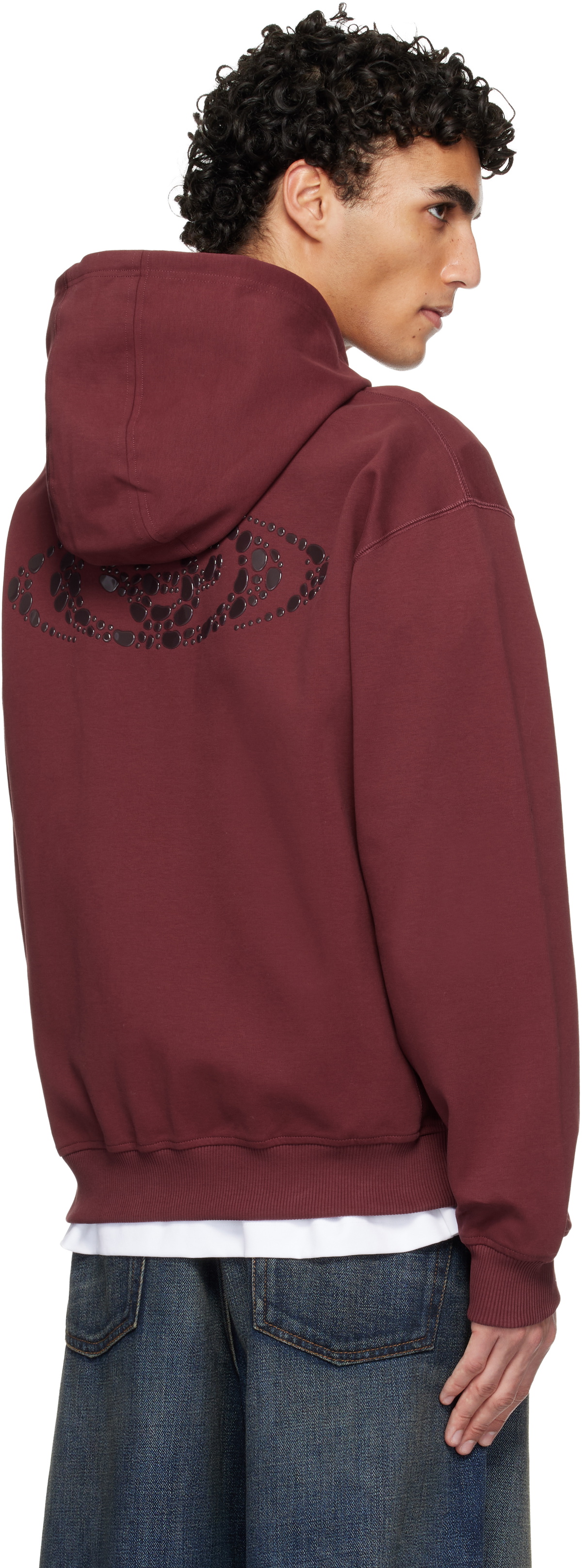 Casablanca Red Pebble Logo Zip-Up Hoodie Casablanca