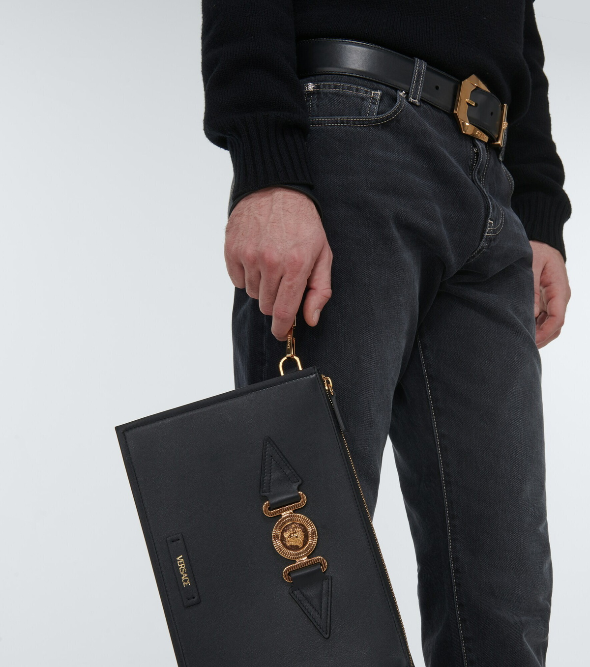 Versace - Medusa Biggie leather pouch Versace