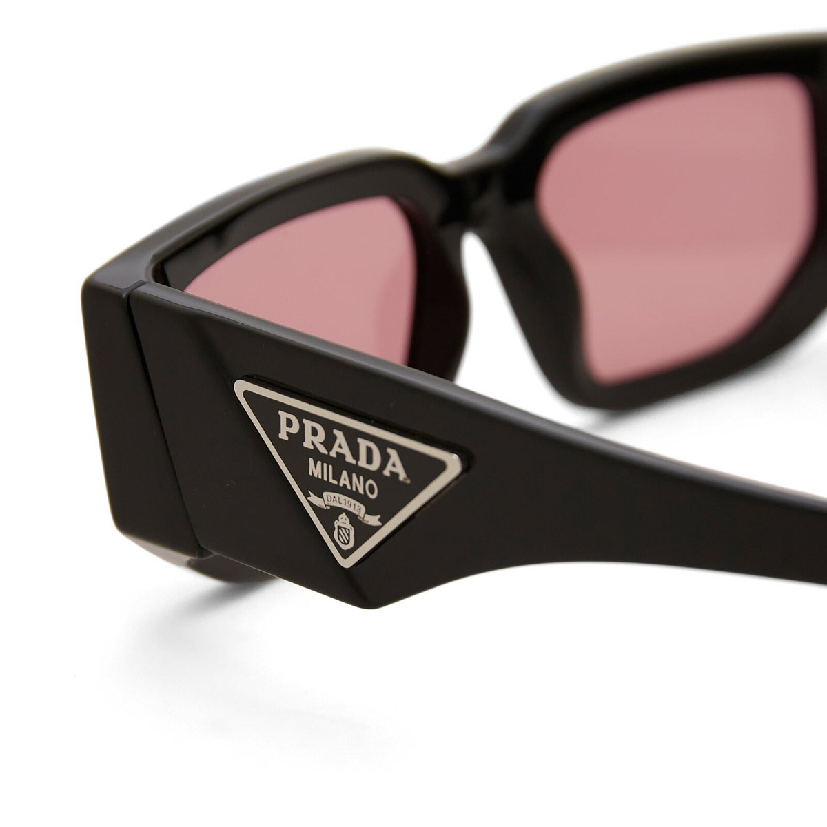 Prada Eyewear Men's 09ZS Sunglasses in Black/Pink Prada