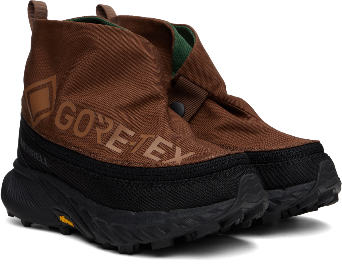 Merrell 1TRL Brown & Green Agility Peak 5 GTX Zip Sneakers Merrell 1TRL
