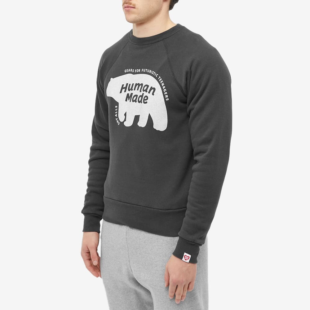 Human Made Men's Polar Bear Sweat in Black Human Made