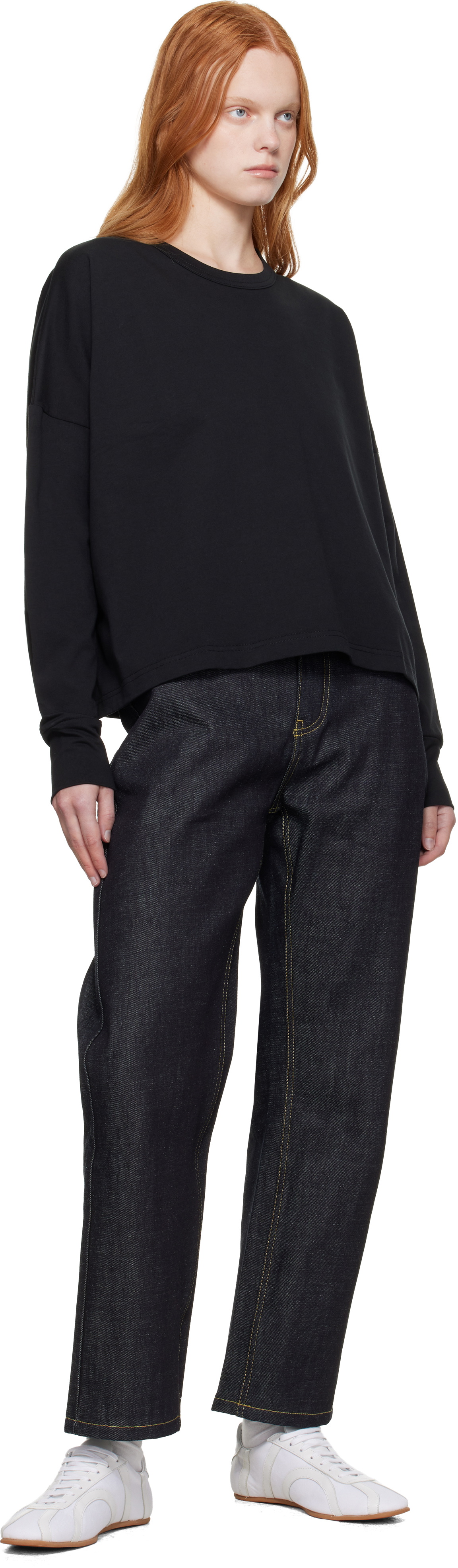 Studio Nicholson Navy Ruthe Jeans Studio Nicholson