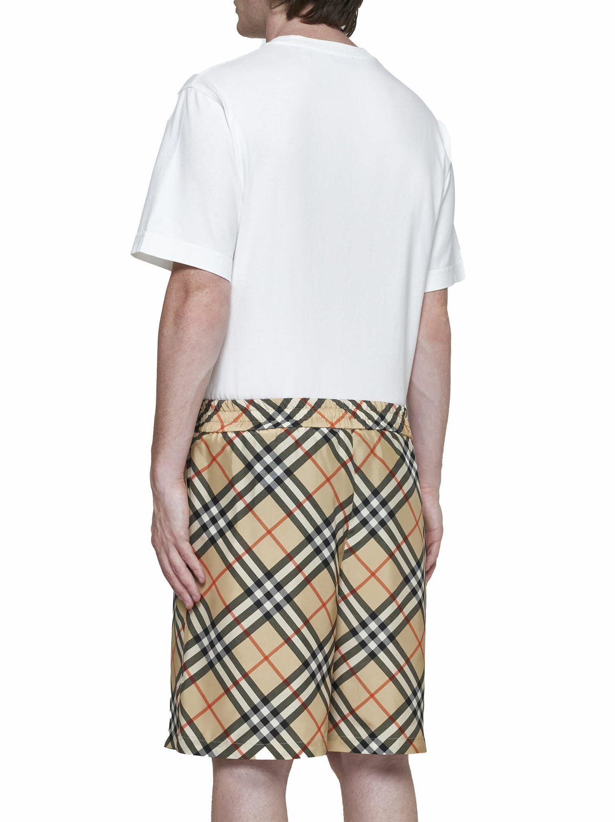 Burberry Check Print Silk Shorts Burberry