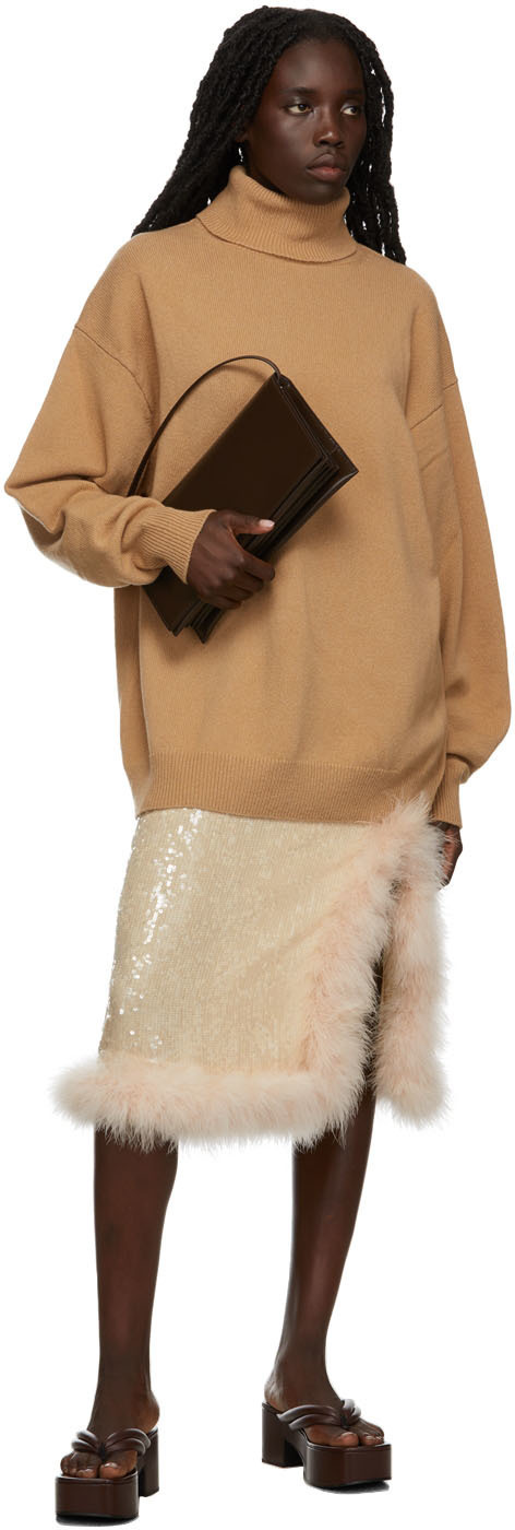 Dries Van Noten Tan Tilde Turtleneck Sweater Dries Van Noten