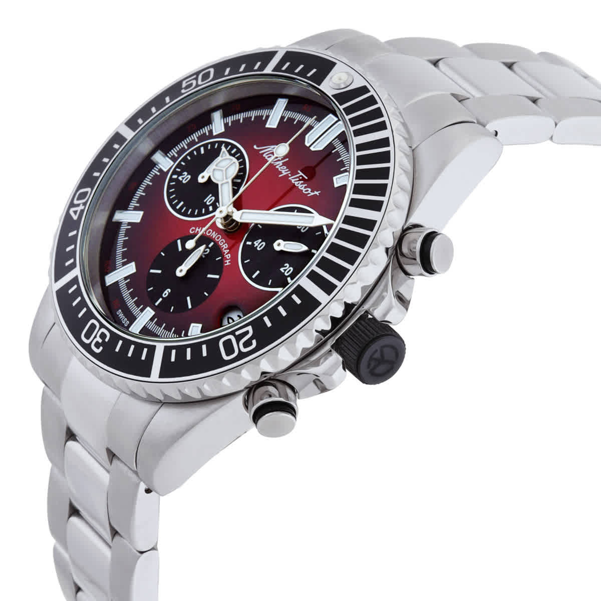Mathey-Tissot Mathy Strike Chronograph Quartz Red Dial Mens Watch ...