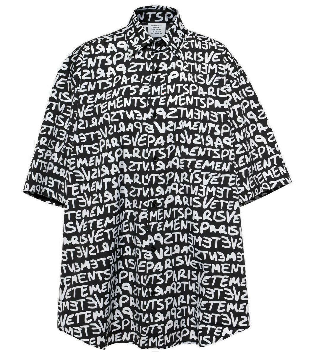Vetements Printed cotton shirt Vetements