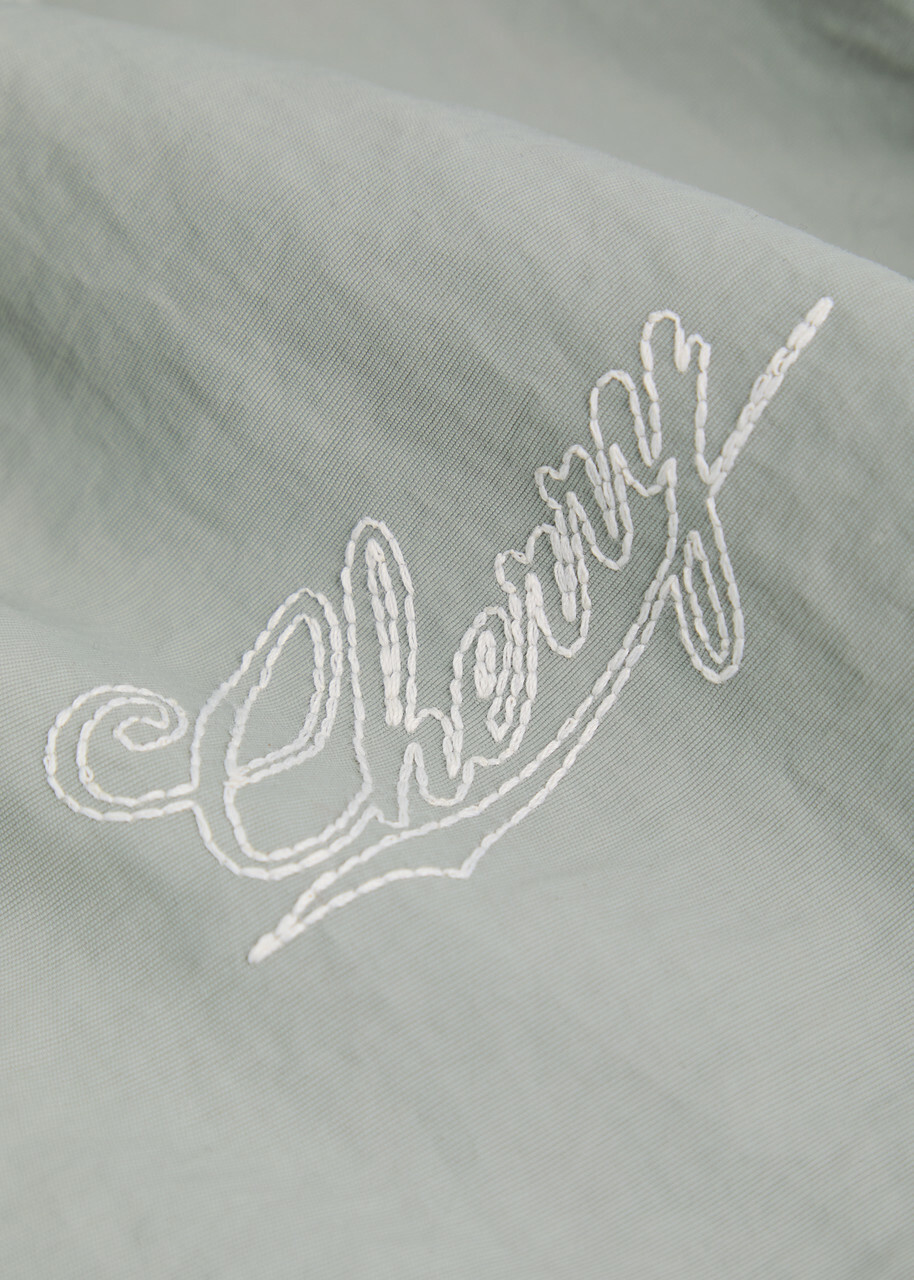 Cherry Los Angeles Logo-embroidered Shell Jacket Grey CHERRY LA