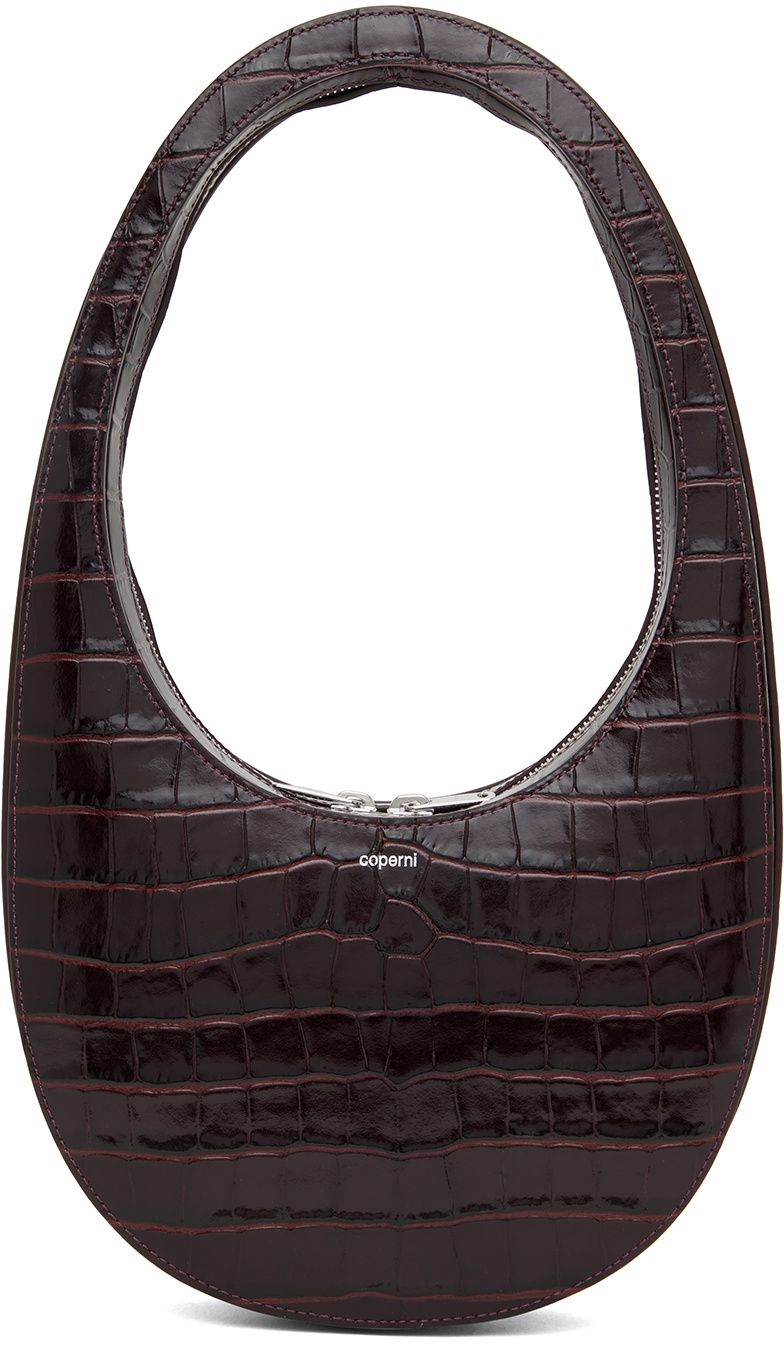 Coperni Brown Croco Swipe Bag Coperni