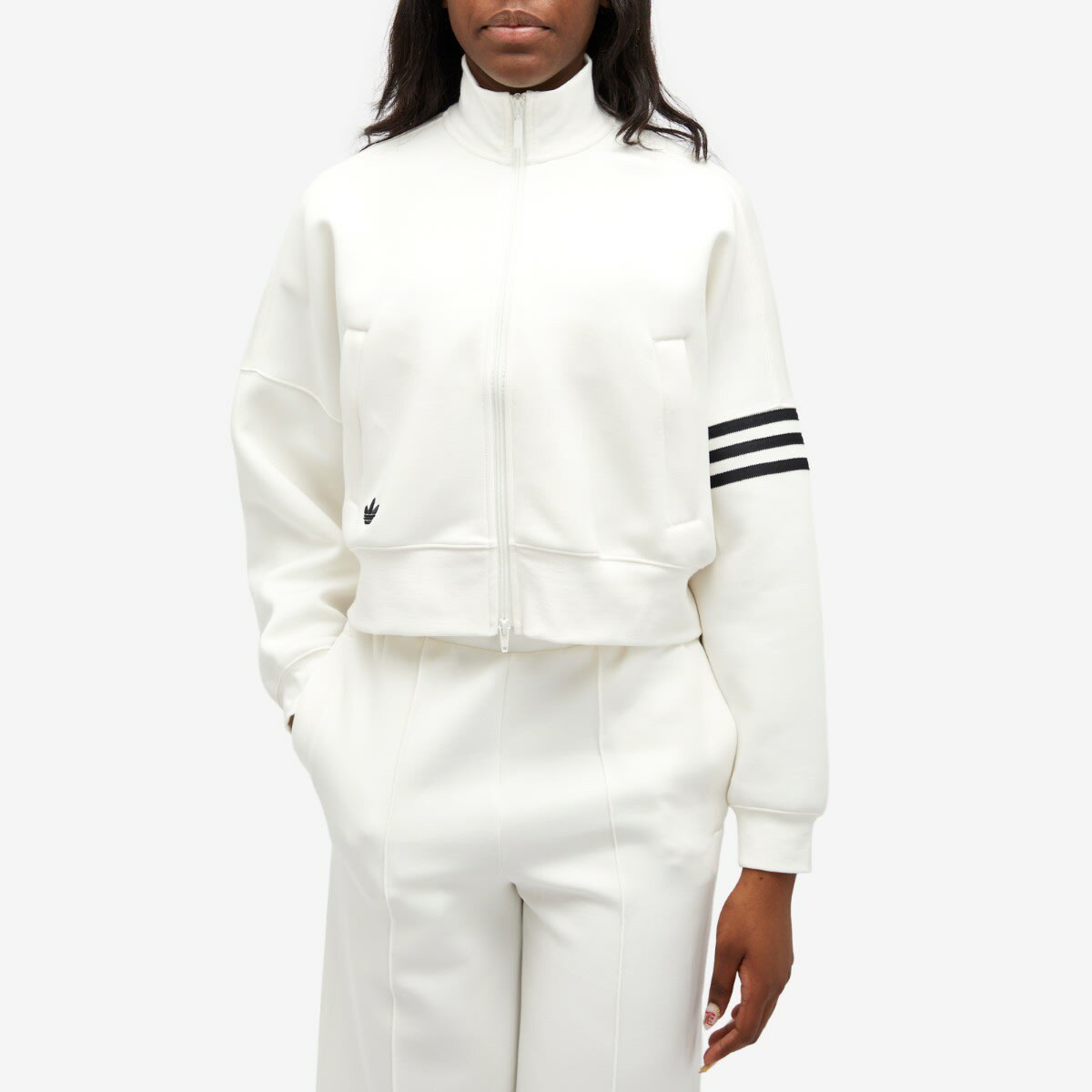 Adidas Women's Neucl Track Top in Cloud White Black adidas Adidas Women's Neucl Track Top in Cloud White Black adidas