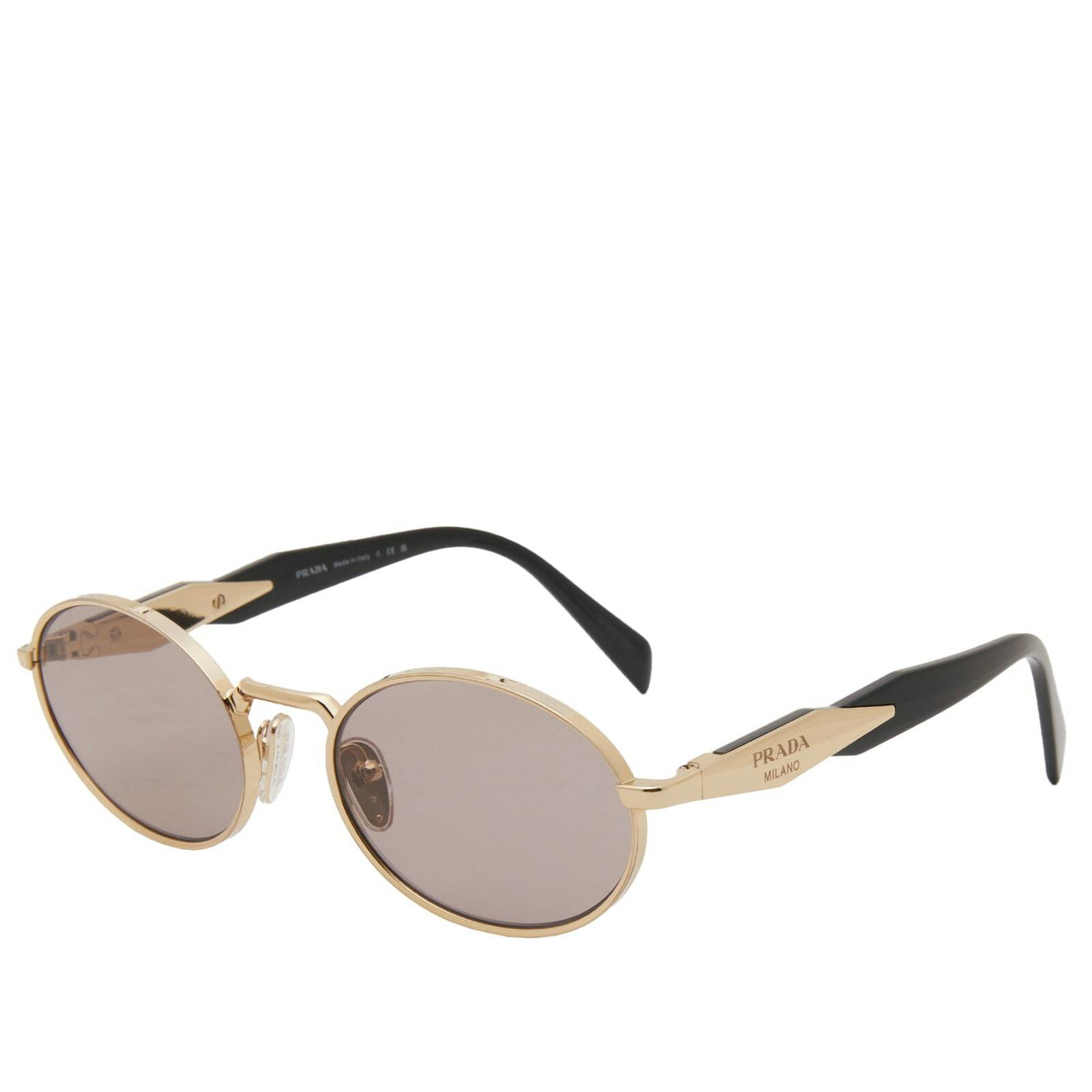 Prada Eyewear 65ZS Sunglasses in Pale Gold/Light Purple Prada