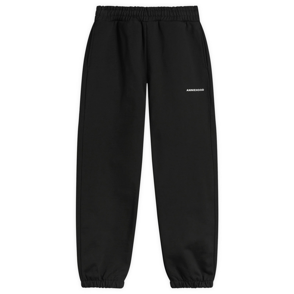 ANNIE HOOD Men's Mini Logo Cuffed Joggers in Black ANNIE HOOD