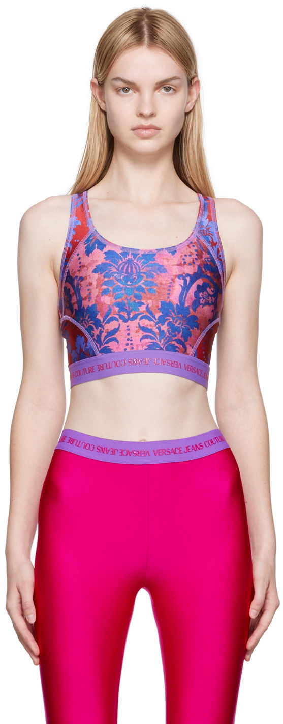 Versace Jeans Couture Pink Floral Tank Top Versace