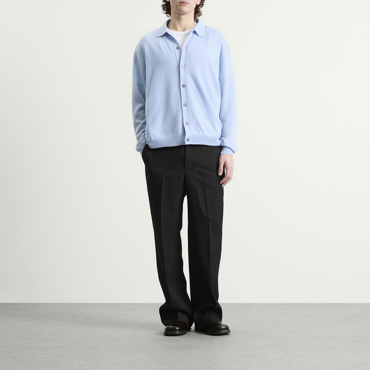 Second/Layer Men's Second Layer Frankie Button Down Polo in Baby Blue Second/Layer
