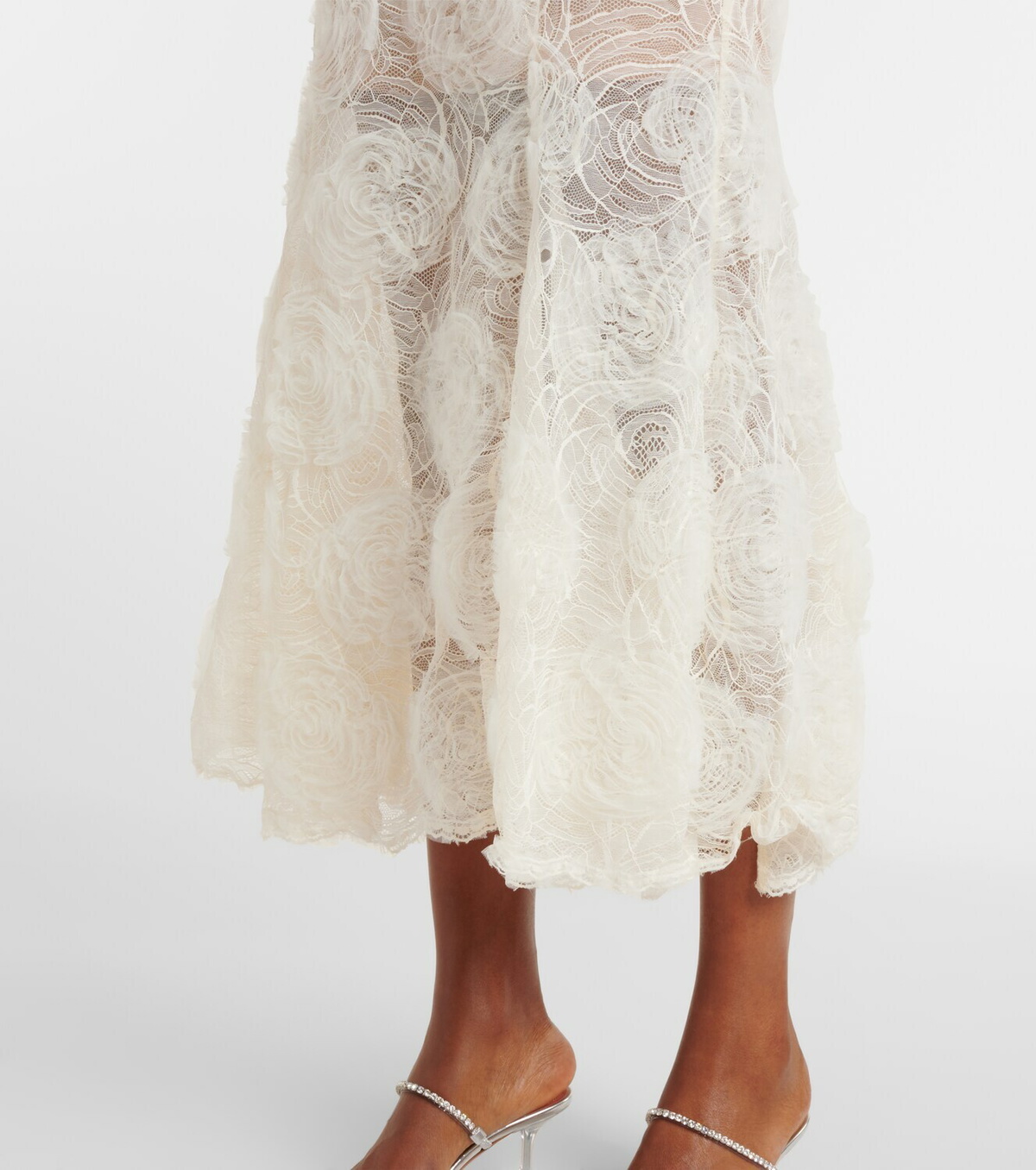 Self-Portrait Semi-sheer lace midi dress Self-Portrait