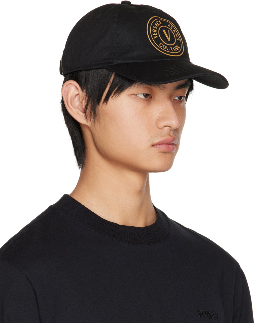 Versace Jeans Couture Black V-Emblem Cap Versace