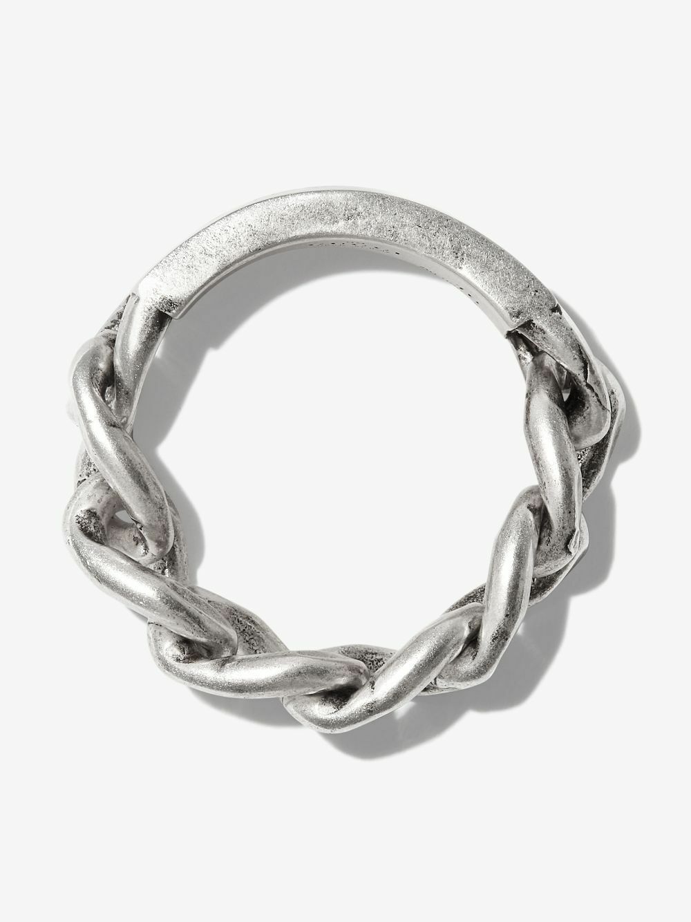 Gucci Sterling Silver Logo Chain Link Ring Gucci