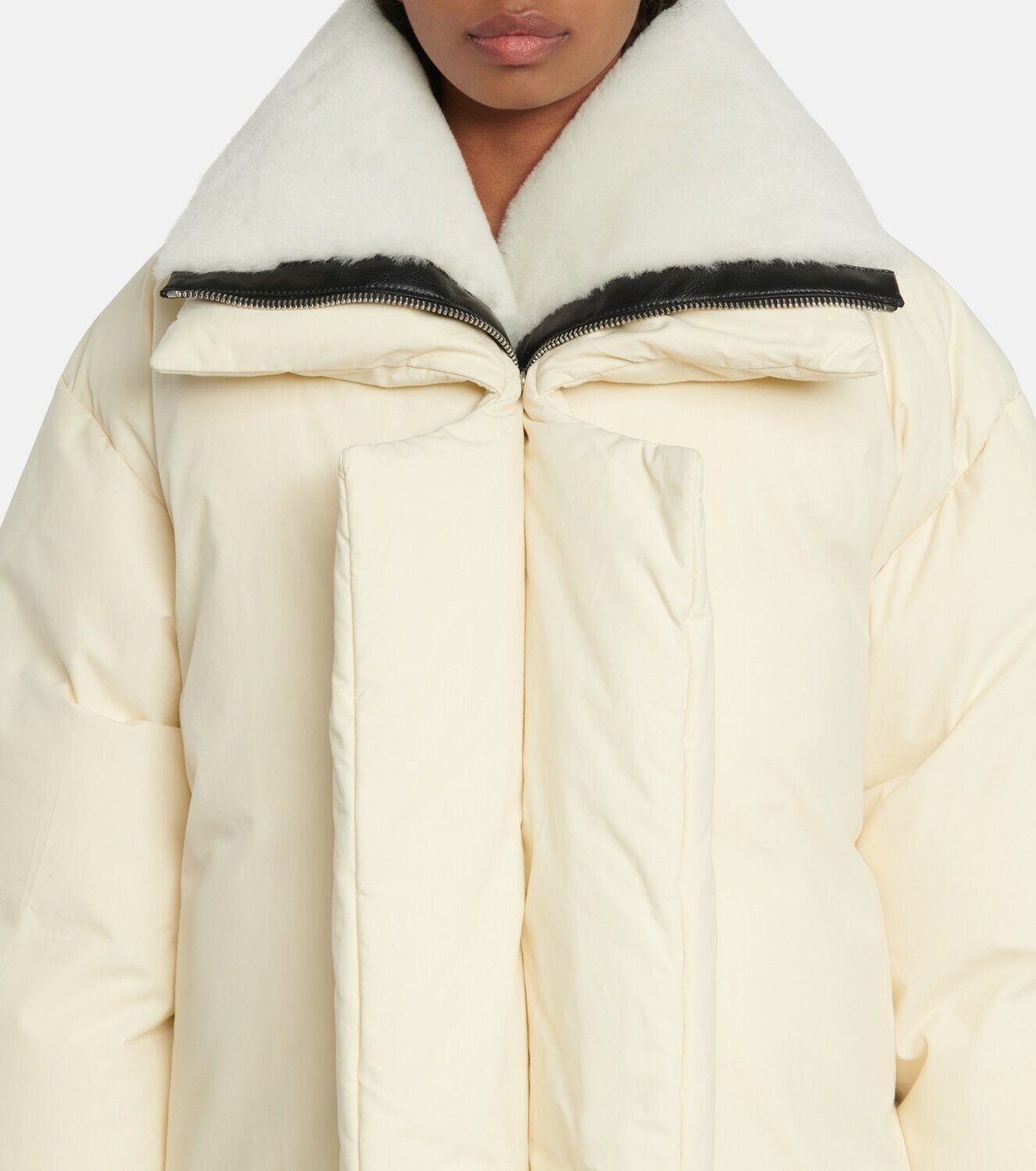 Givenchy - Cotton and leather down coat Givenchy