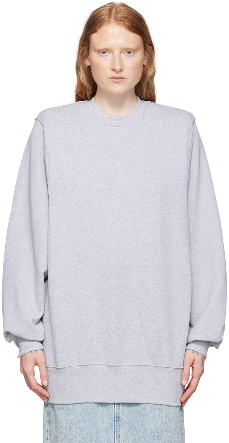 WARDROBE.NYC Gray French Terry Sweater WARDROBE.NYC