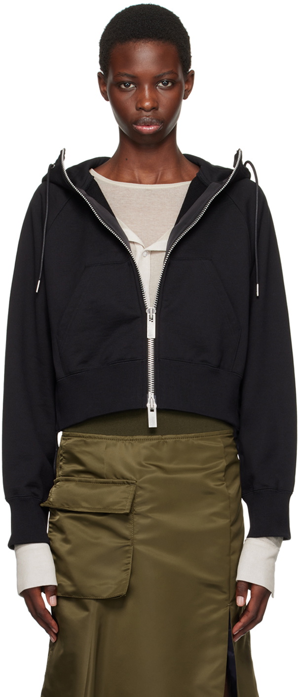 sacai Black Zip Hoodie Sacai