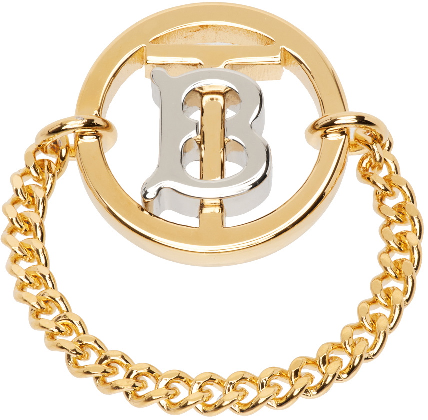 Burberry Gold Monogram Motif Ring Burberry