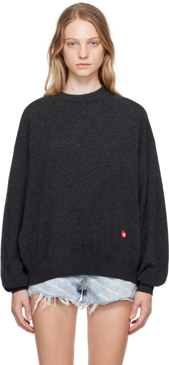 Alexander Wang Gray Patch Sweater Alexander Wang