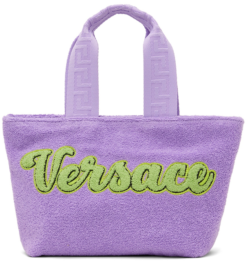Versace Kids Purple Towel Tote Versace