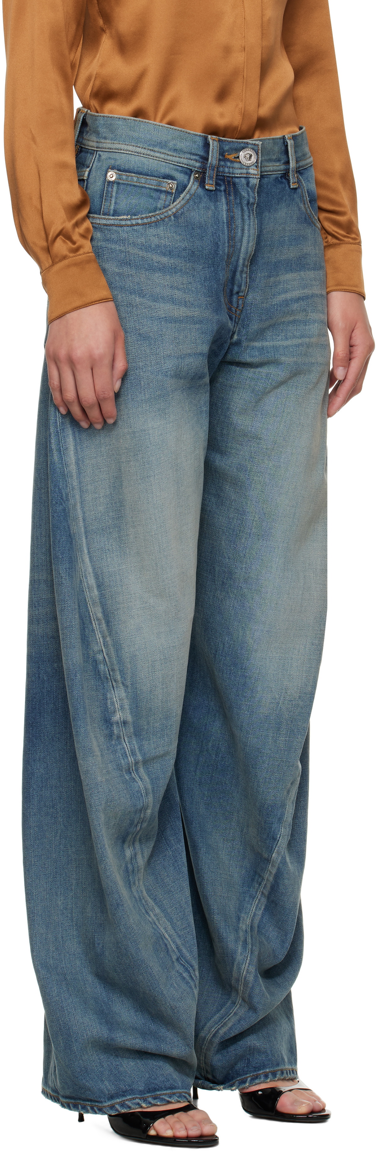 Versace Blue Washed 2000s Jeans Versace