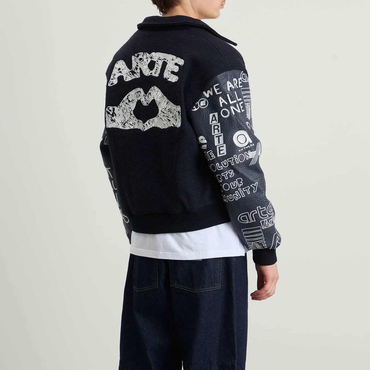 Arte Men's Art Saves College Jacket in Navy Arte Antwerp