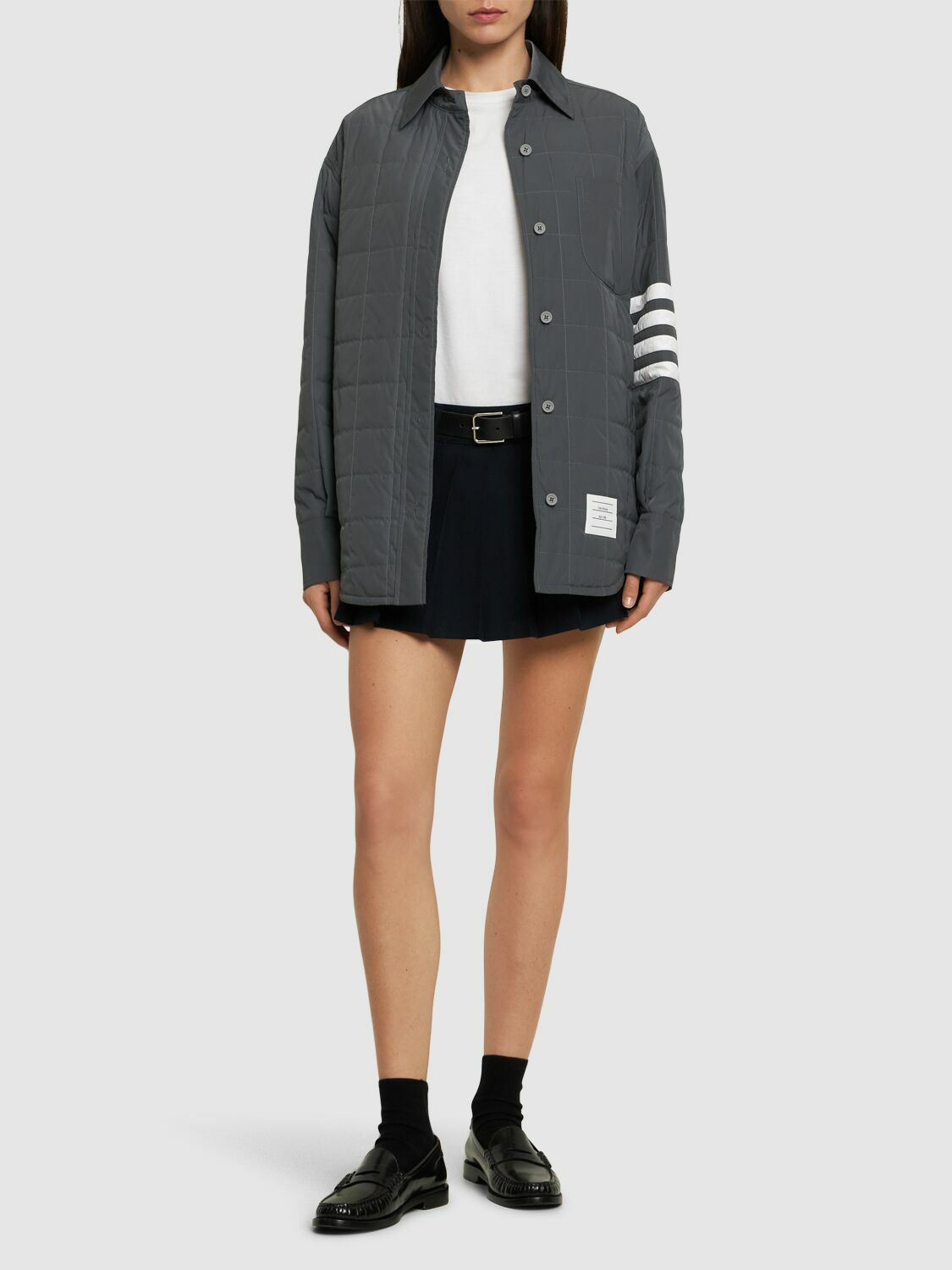 THOM BROWNE - Quilted Tech Down Jacket Thom Browne