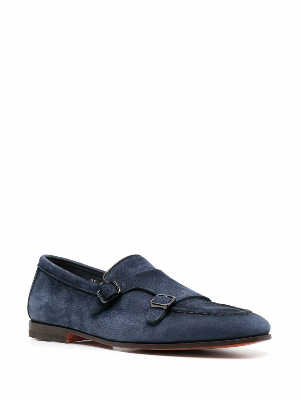 Santoni Blue Suede Monk Shoes Santoni
