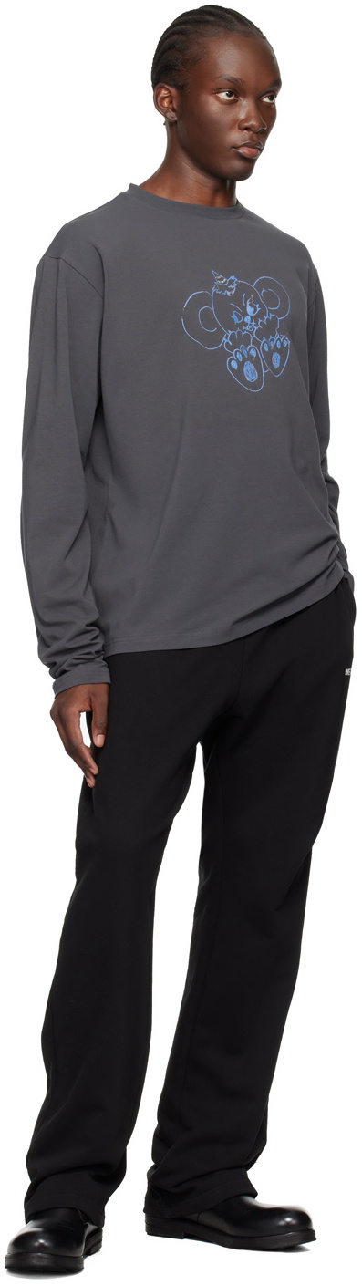 We11done Gray Monster Long Sleeve T-Shirt We11done