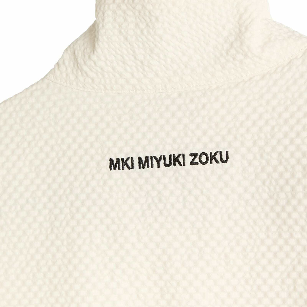 MKI Men's Seersucker Quarter Zip in Bone MKI Miyuki-Zoku