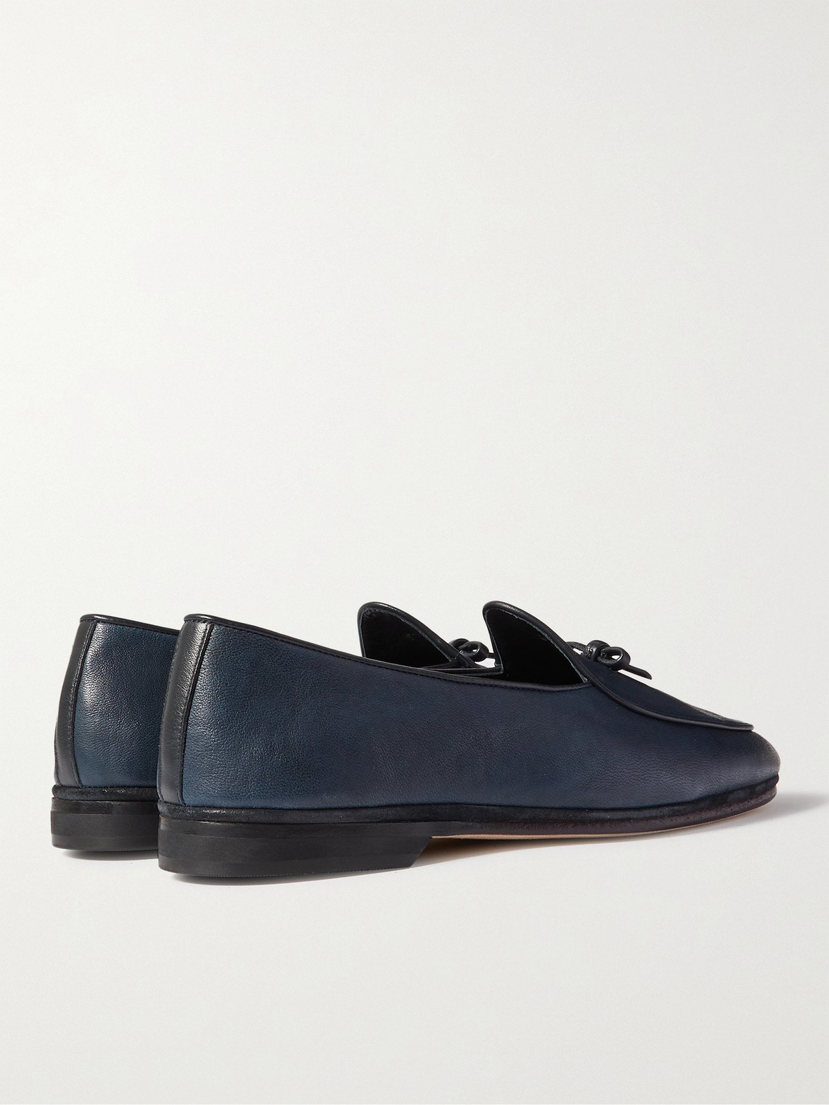 RUBINACCI - Marphy Leather Tasselled Loafers - Blue - EU 40 Rubinacci