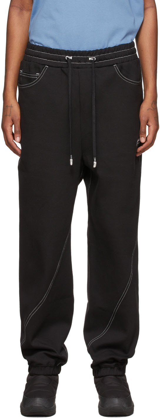 ADER error Black Denim Stitch Lounge Pants ADER error