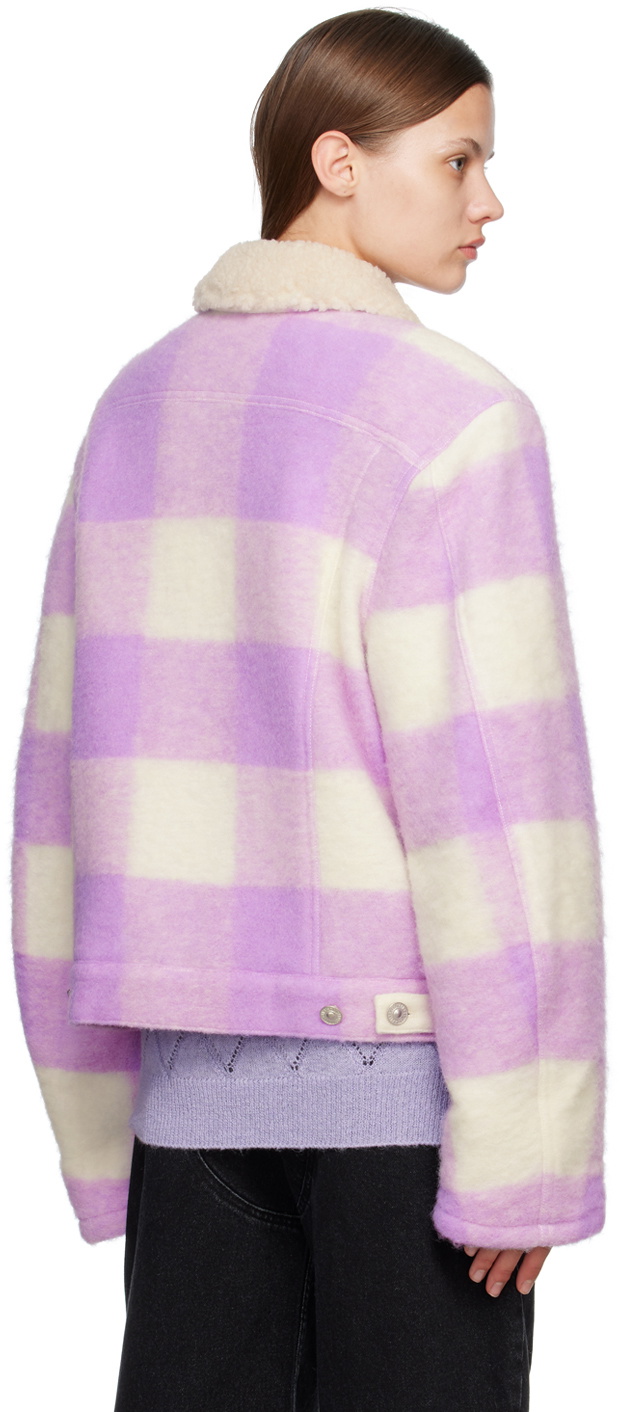 Pushbutton Purple & Off-White Check Jacket Pushbutton