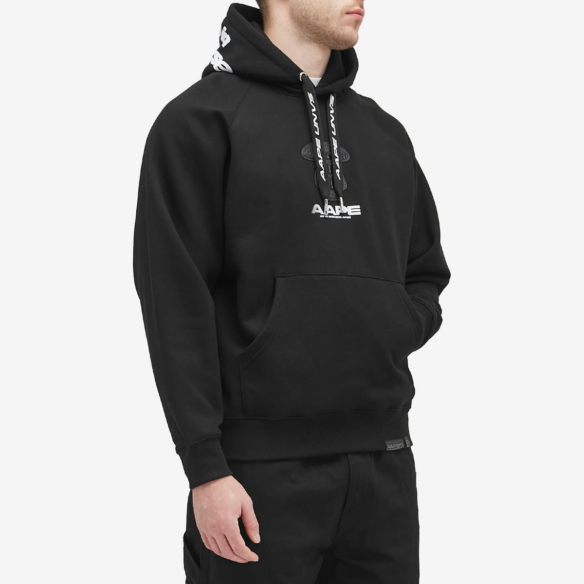 Men's AAPE Croc Chest Badge Hoody in Black AAPE by A Bathing Ape