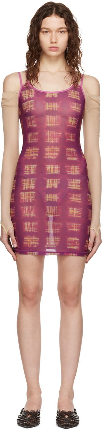 KNWLS Purple Vortex Minidress KNWLS