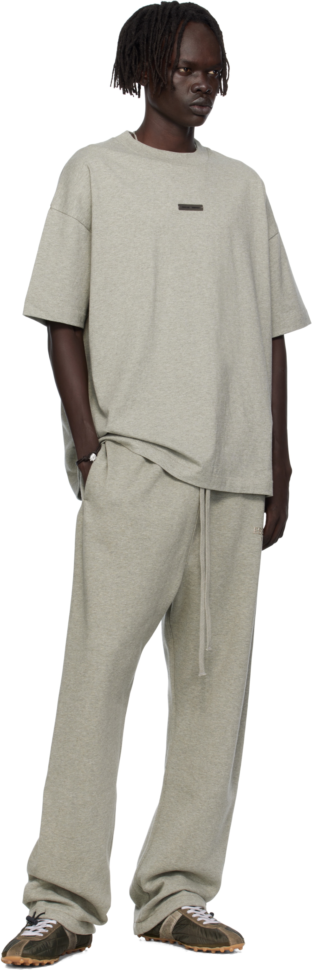 Fear of God ESSENTIALS Gray Relaxed Fleece Sweatpants Fear Of God ...