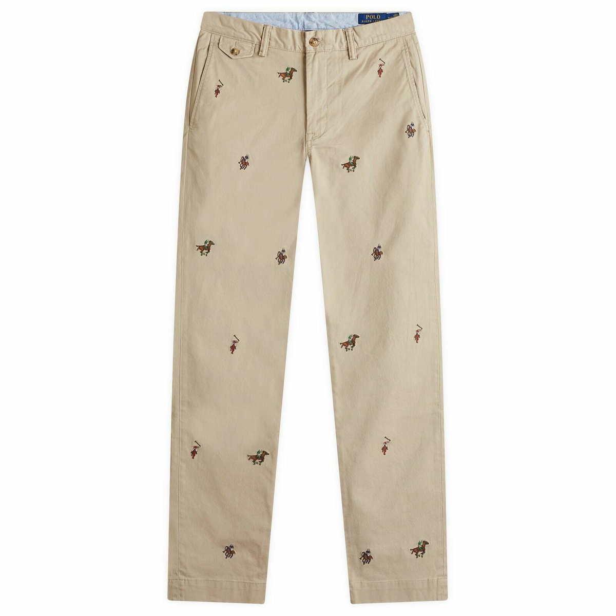Polo Ralph Lauren Men's Embroidered Chino in Classic Khaki Polo Ralph Lauren