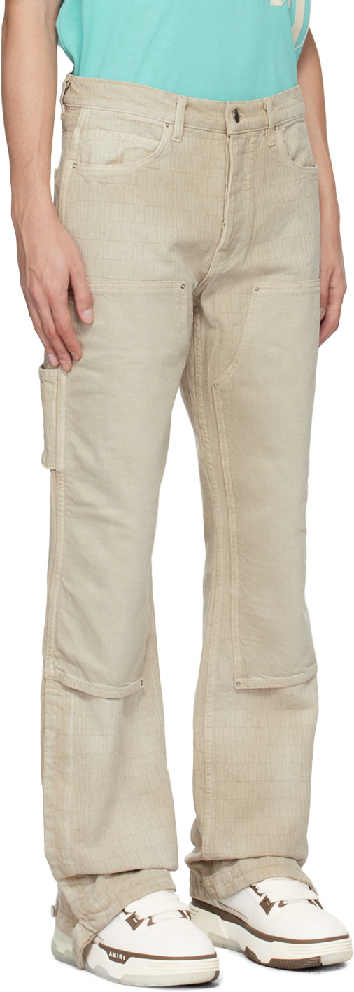 AMIRI Beige Jacquard Jeans Amiri