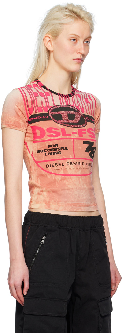 Diesel Pink T-Uncutie-Long-N8 T-Shirt Diesel