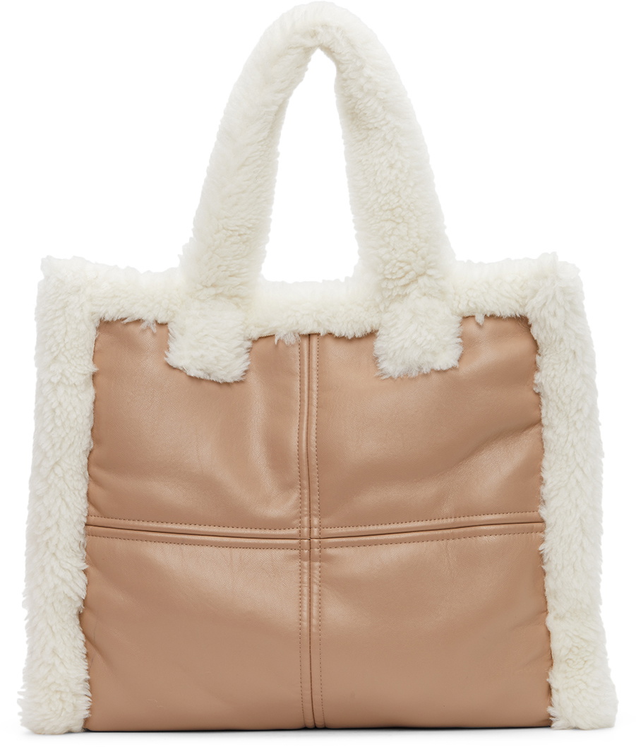 Stand Studio Beige & White Lola Tote Stand Studio