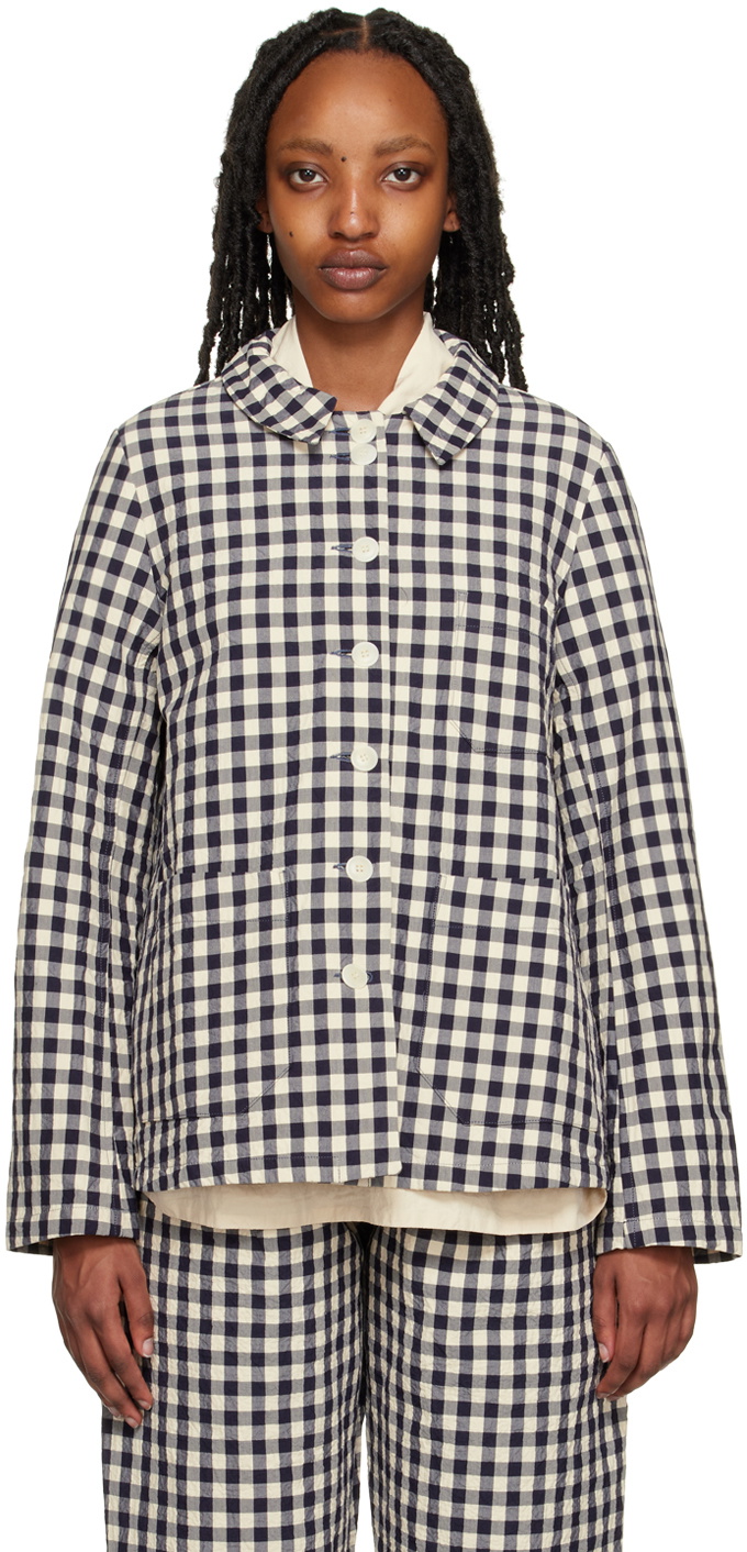 CASEY CASEY Navy & Off-White Heidi Jacket CASEY CASEY