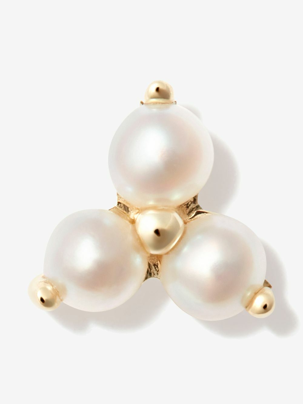 MARIA TASH 18K Yellow Gold Large Trinity Pearl Earring Maria Tash