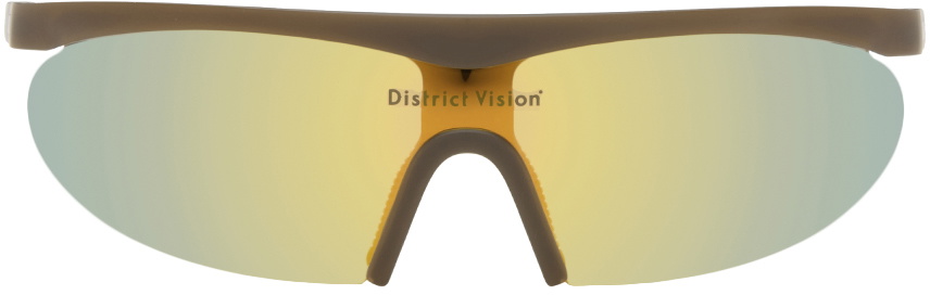District Vision Brown 'Koharu' Eclipse Sunglasses District Vision