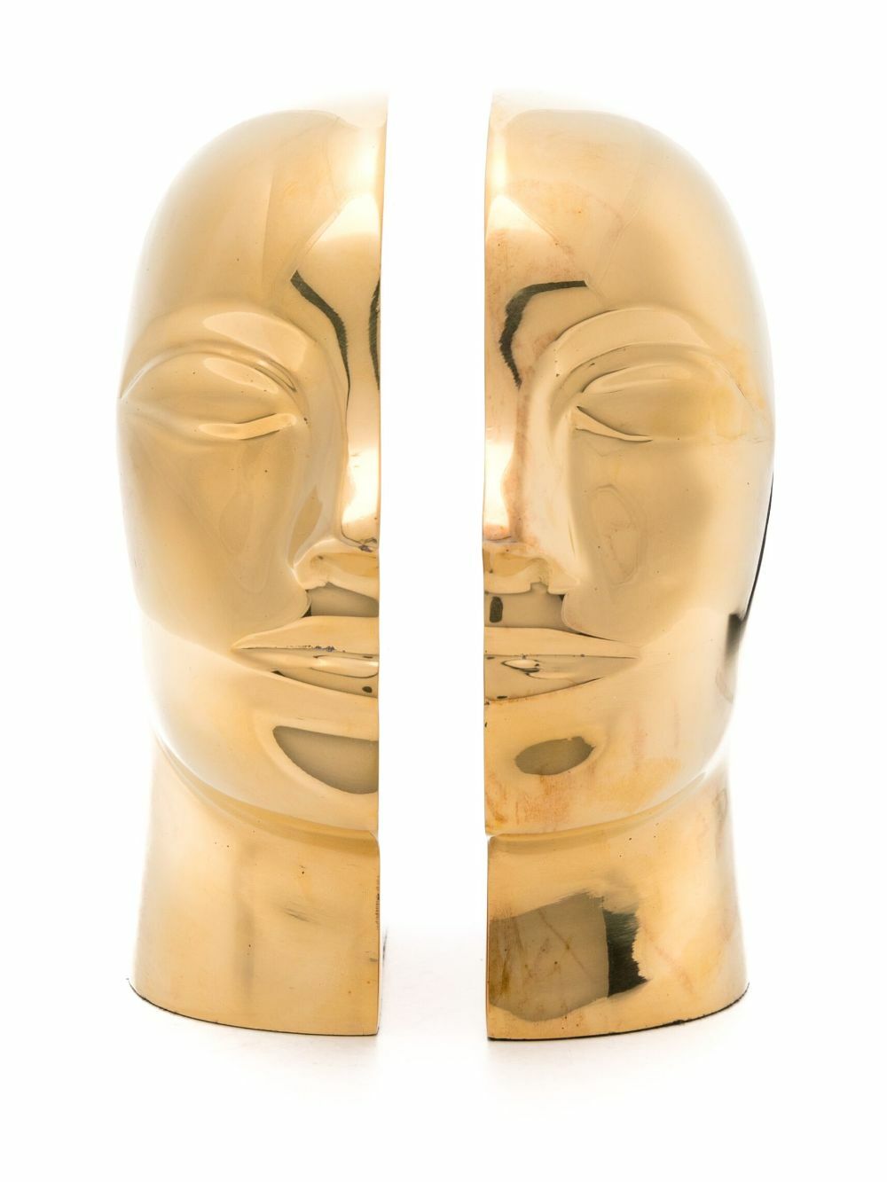 Jonathan Adler Gold-Tone Atlas Brass Bookends Jonathan Adler