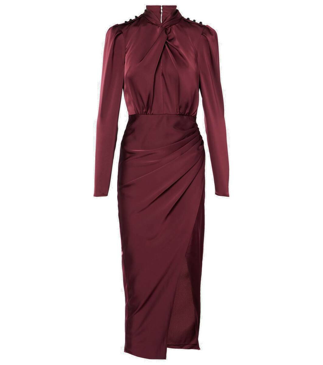 Self-Portrait Satin midi dress Self-Portrait