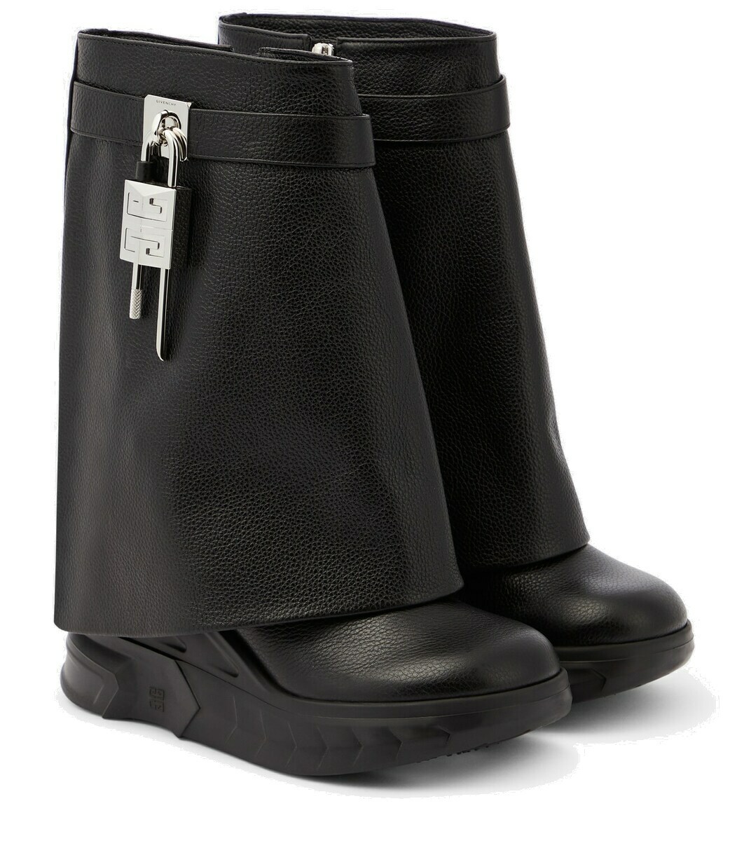 Givenchy Shark Lock Biker leather ankle boots Givenchy